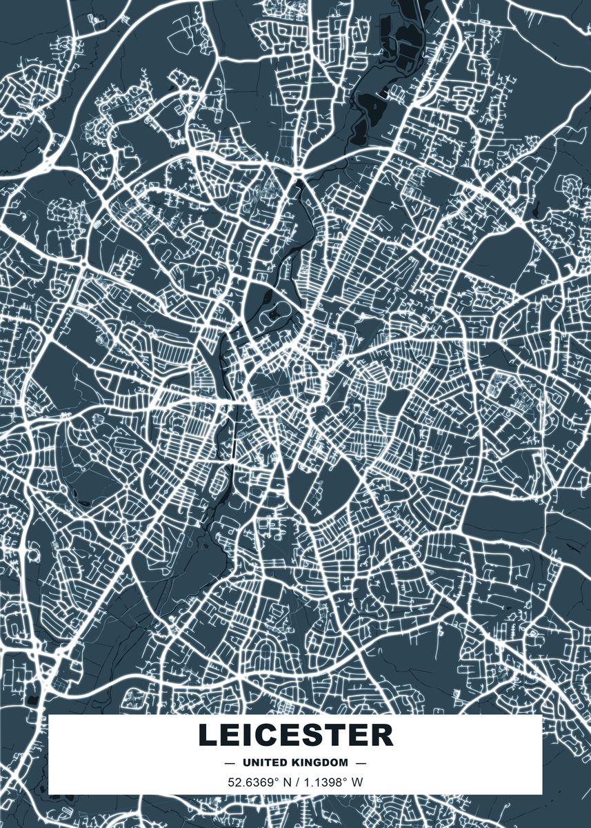 'Leicester' Poster, picture, metal print, paint by Bo Kev | Displate