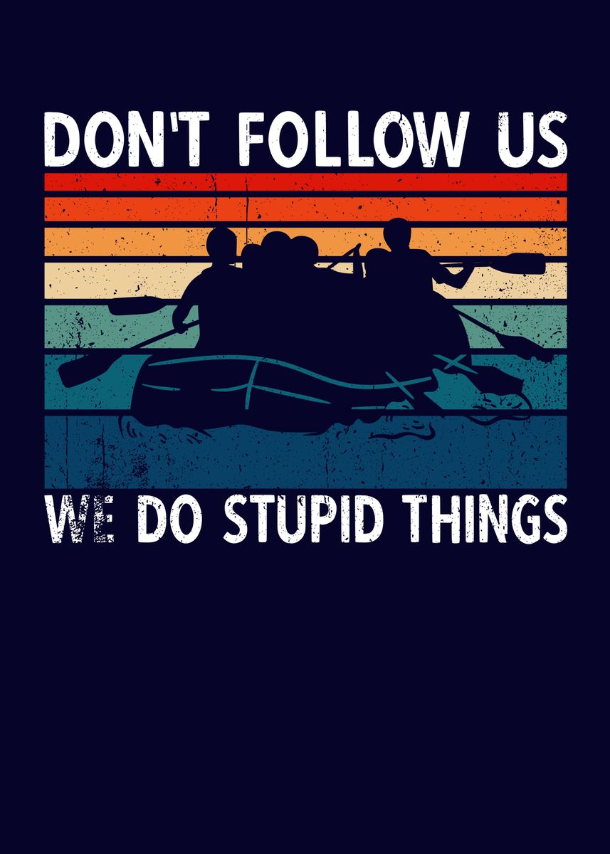 'Funny River Rafting' Poster, picture, metal print, paint by MzumO ...