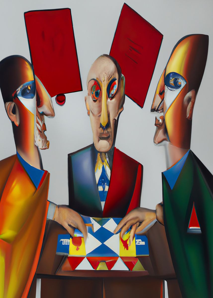 'Poker Game' Poster, picture, metal print, paint by Sebastian Uhrbrook ...