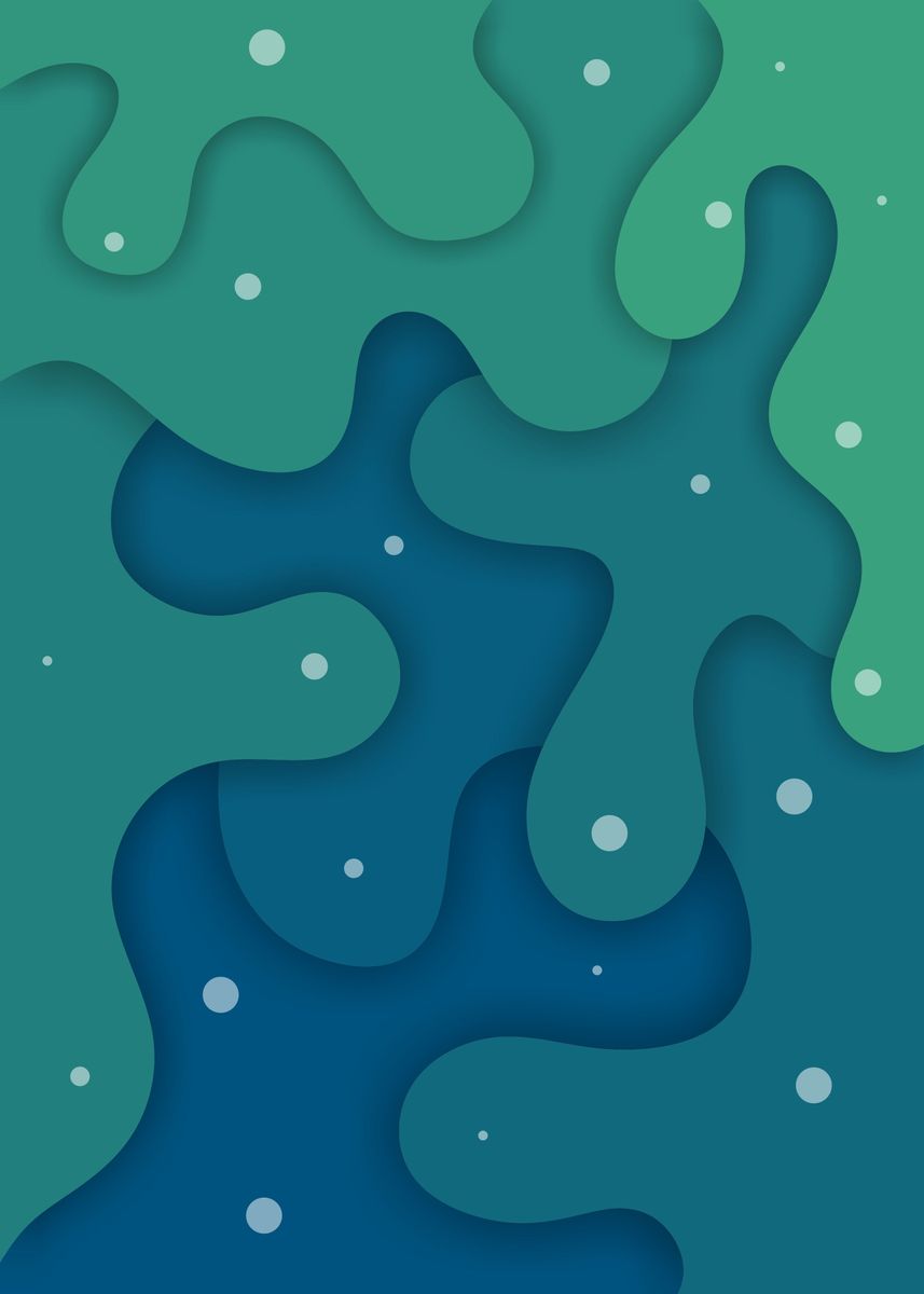 'Green Leaf 19' Poster, picture, metal print, paint by WLFS Creative | Displate