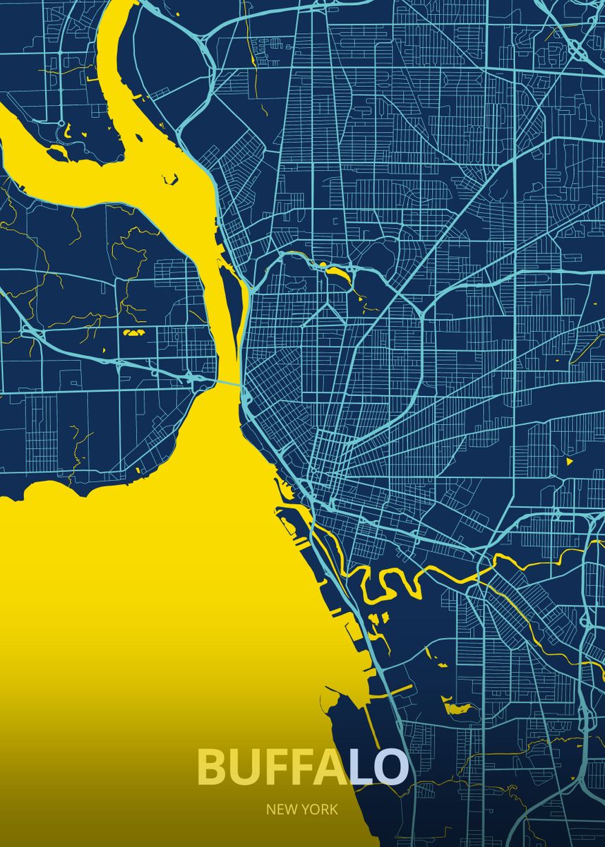 'BUFFALO ' Poster, picture, metal print, paint by CRAFTSSSTUDIO | Displate