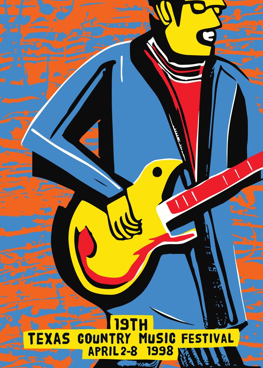 'Retro Country Music Poster' Poster, picture, metal print, paint by ...