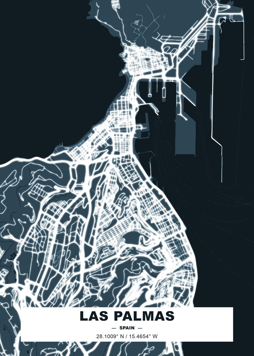 'Las Palmas' Poster, picture, metal print, paint by Bo Kev | Displate