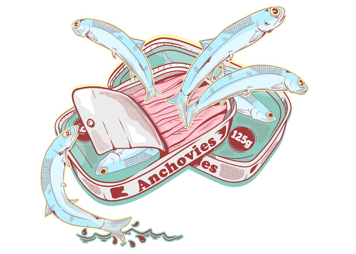 'Anchovy Escape' Poster by mailbox disco | Displate