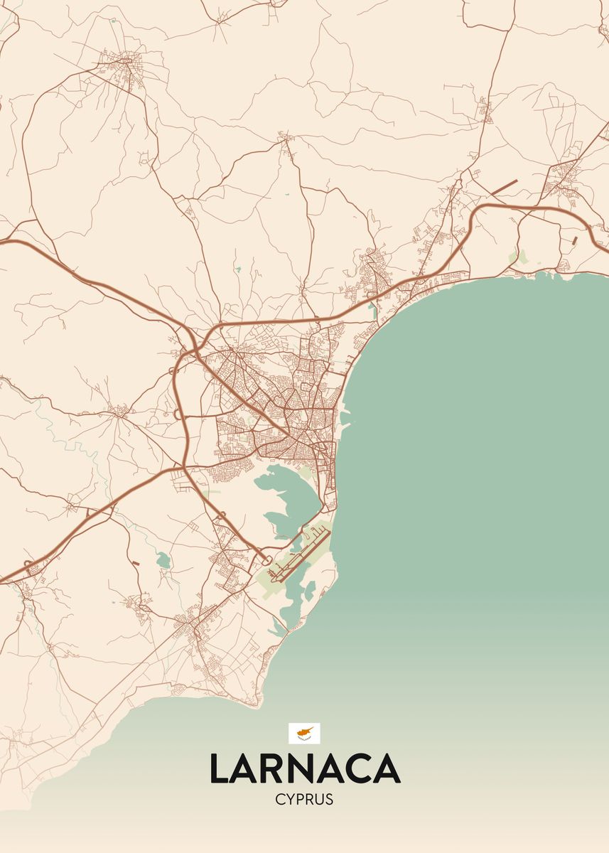 'Larnaca CY' Poster, picture, metal print, paint by IMR Designs | Displate