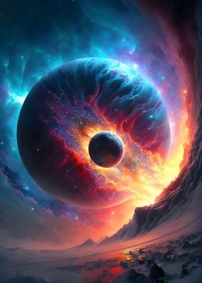 'Space Collision' Poster, picture, metal print, paint by Iamloudness ...