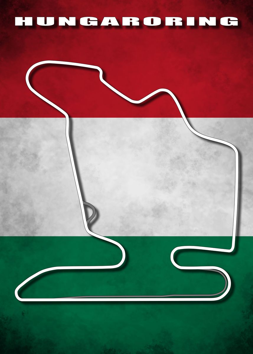 'Hungaroring Circuit' Poster, picture, metal print, paint by ...