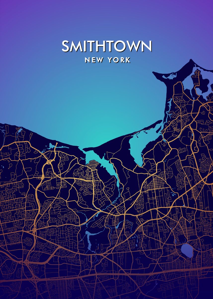 'Smithtown' Poster, picture, metal print, paint by Miracle Studio ...