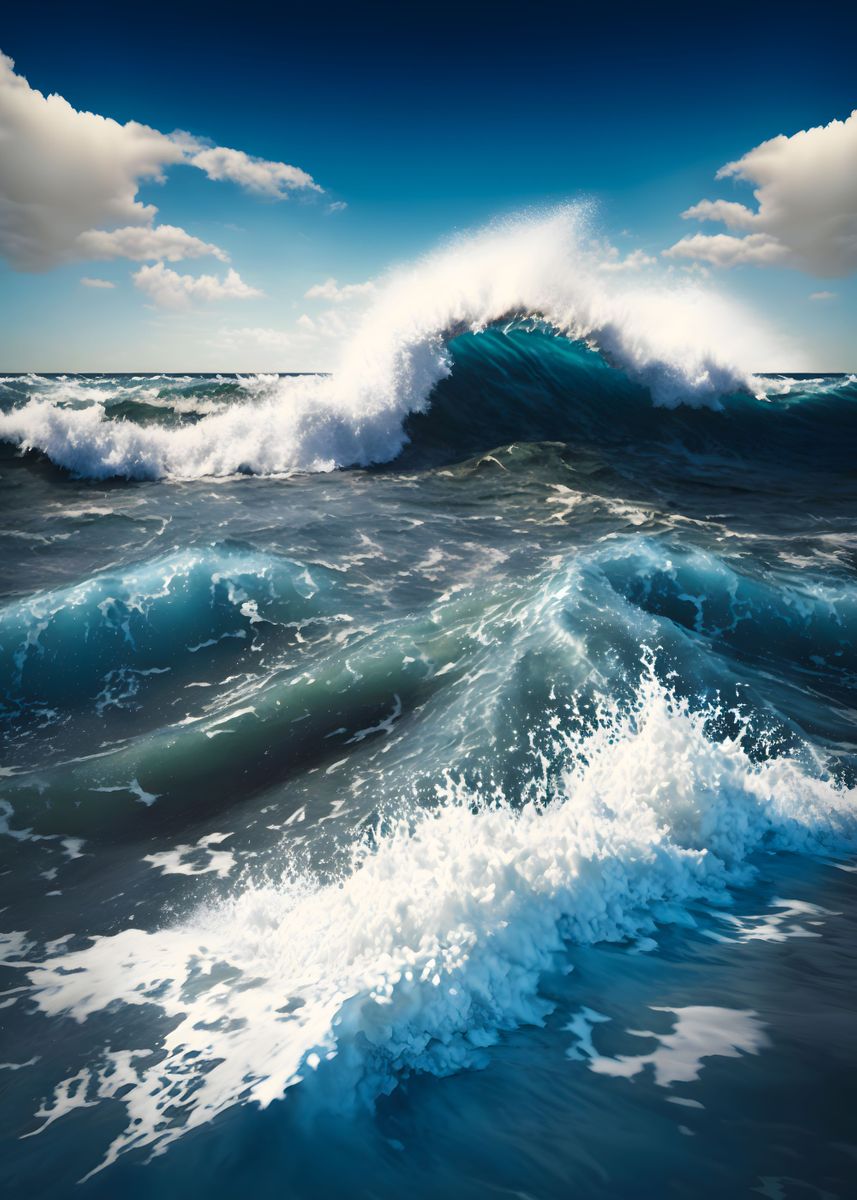 'Tidal Wave' Poster, picture, metal print, paint by Hatless Luffy ...