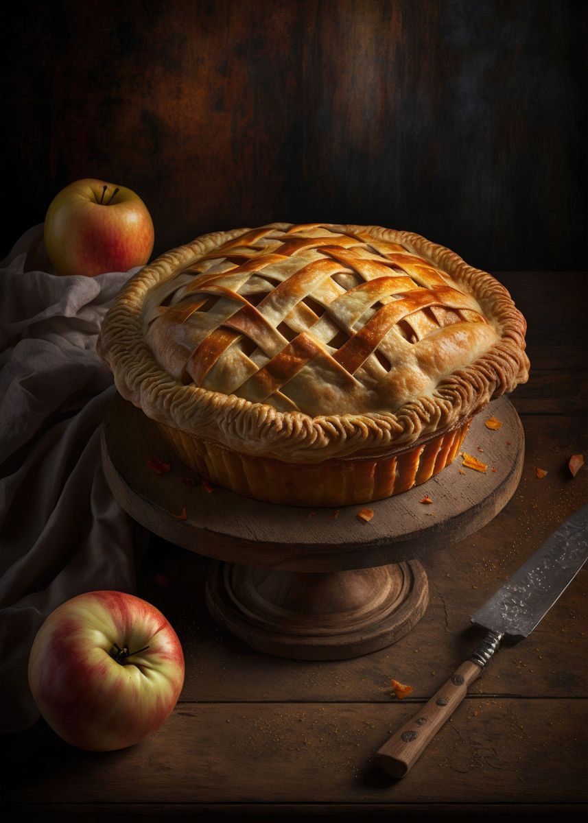 'Apple Pie 5' Poster, picture, metal print, paint by murtzart | Displate