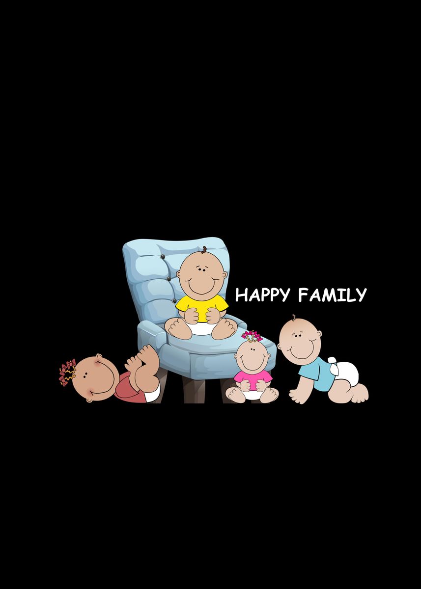 'Happy Family Love Children' Poster by SCHNUandME | Displate