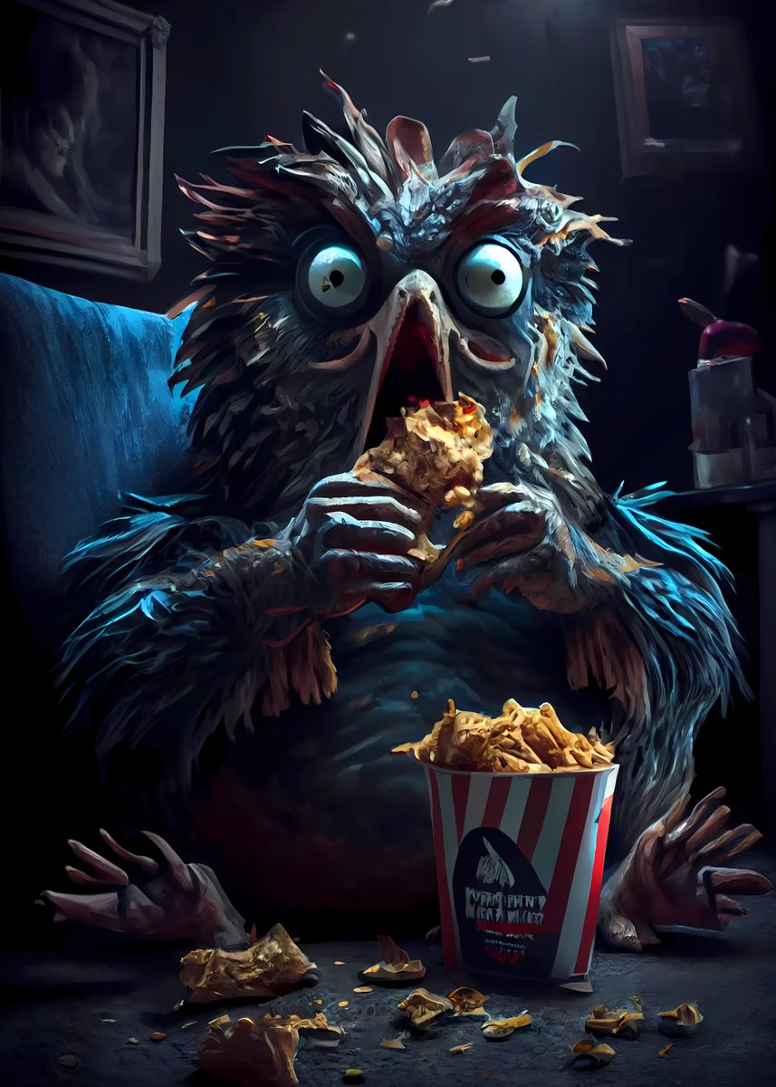 'Chicky The Monster' Poster, picture, metal print, paint by BrArts ...