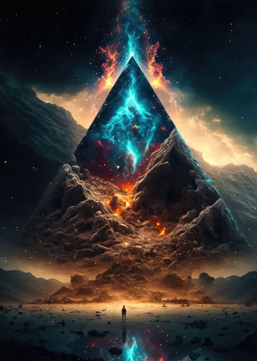 'Pristine Pyramid' Poster, picture, metal print, paint by Astrodeum ...