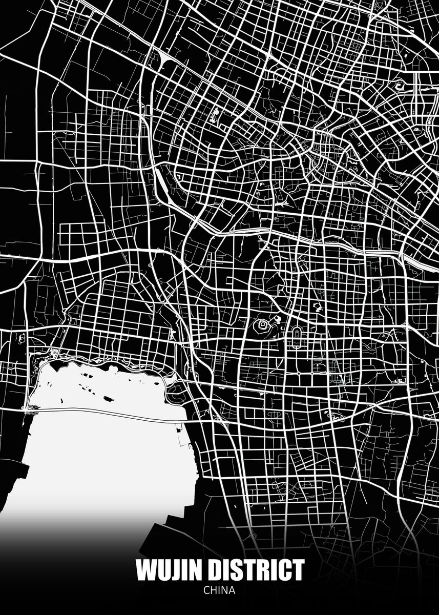 'Wujin District China' Poster, picture, metal print, paint by Zake ...