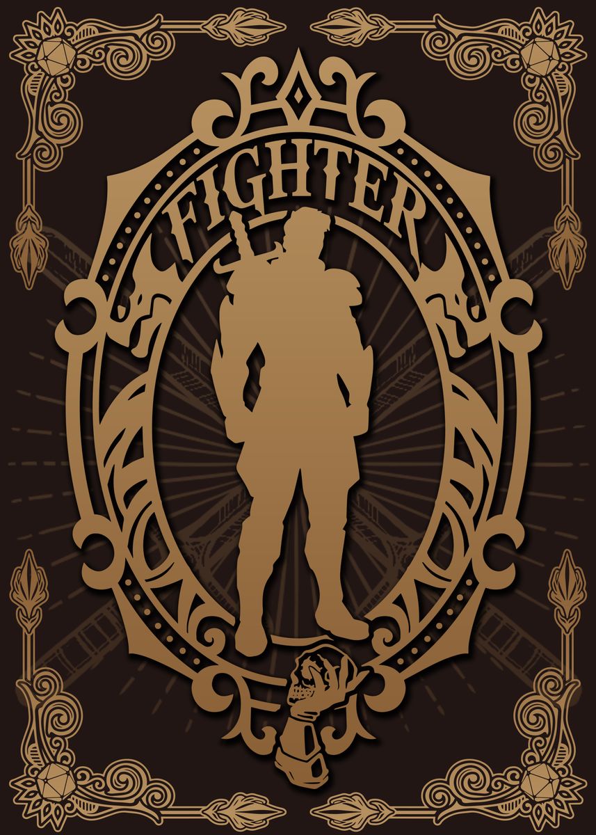 'Fighter' Poster, picture, metal print, paint by LouteCrea | Displate