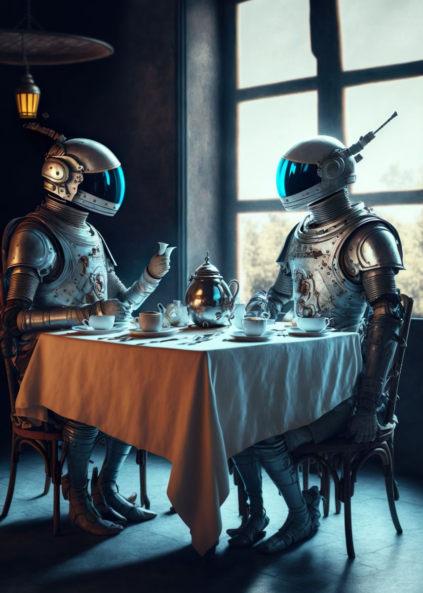 'Knights astronauts' Poster, picture, metal print, paint by Kowaa ...