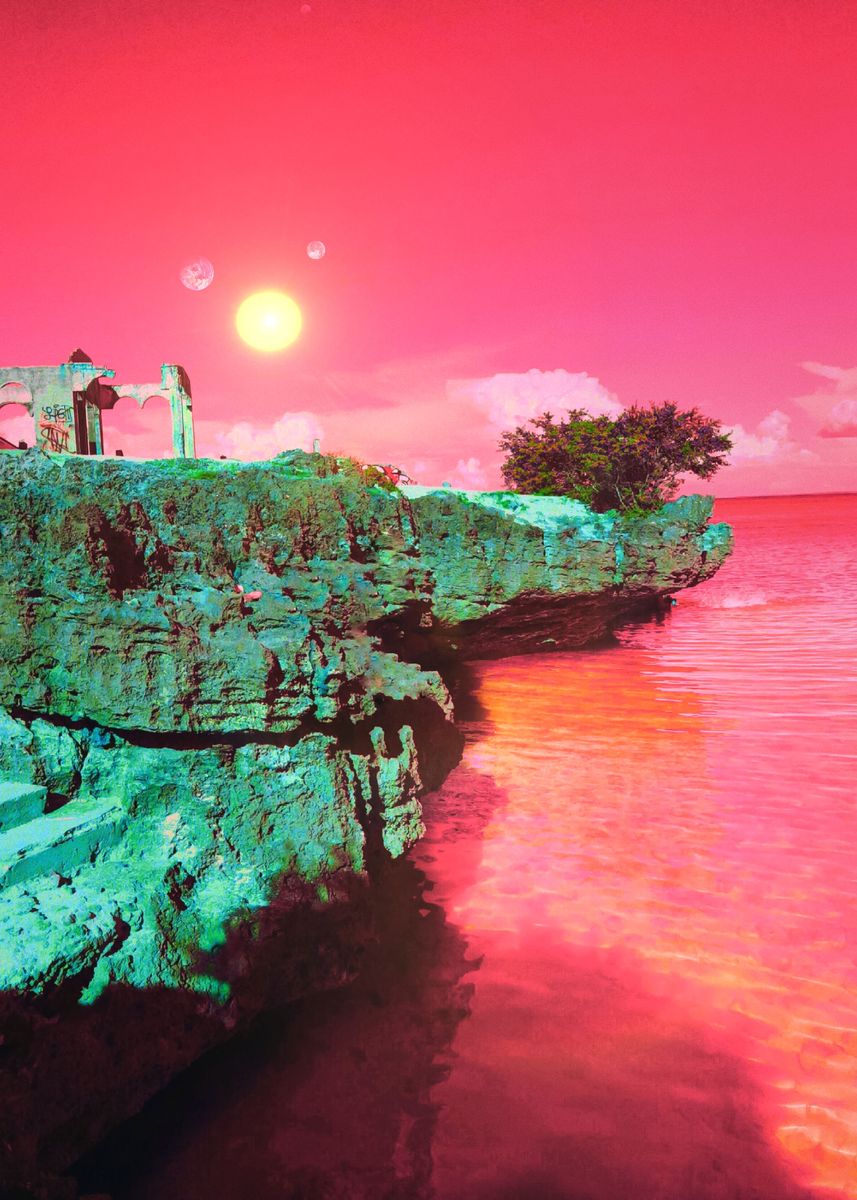 'Ariesian Sea' Poster, picture, metal print, paint by Braxxaz | Displate