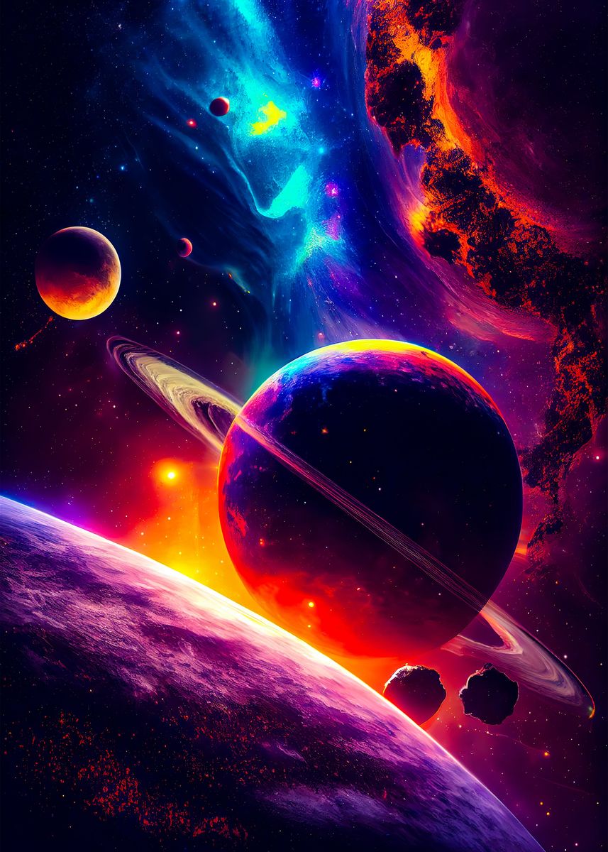 'Heliosphere' Poster, picture, metal print, paint by mark viraj | Displate