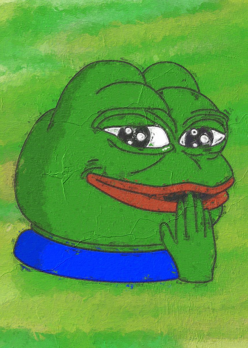 'Pepe the frog meme' Poster, picture, metal print, paint by Meme Daily | Displate