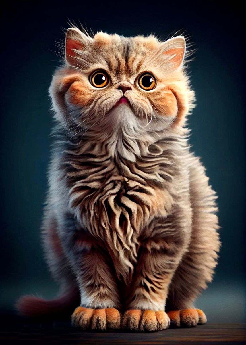 'Cute Polite Cat' Poster, picture, metal print, paint by Panther Blades ...