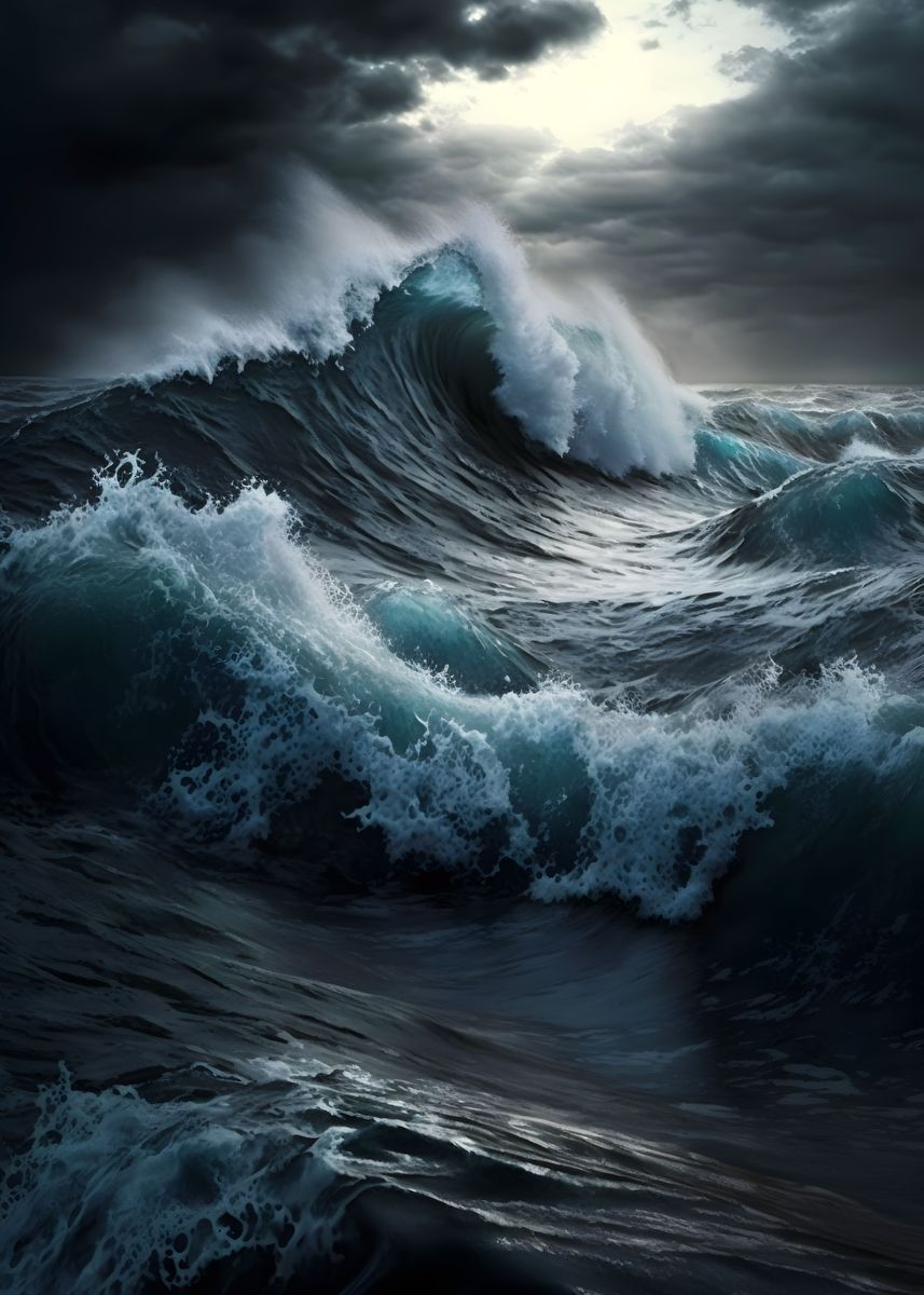 'Tempestuous' Poster, picture, metal print, paint by Hatless Luffy ...