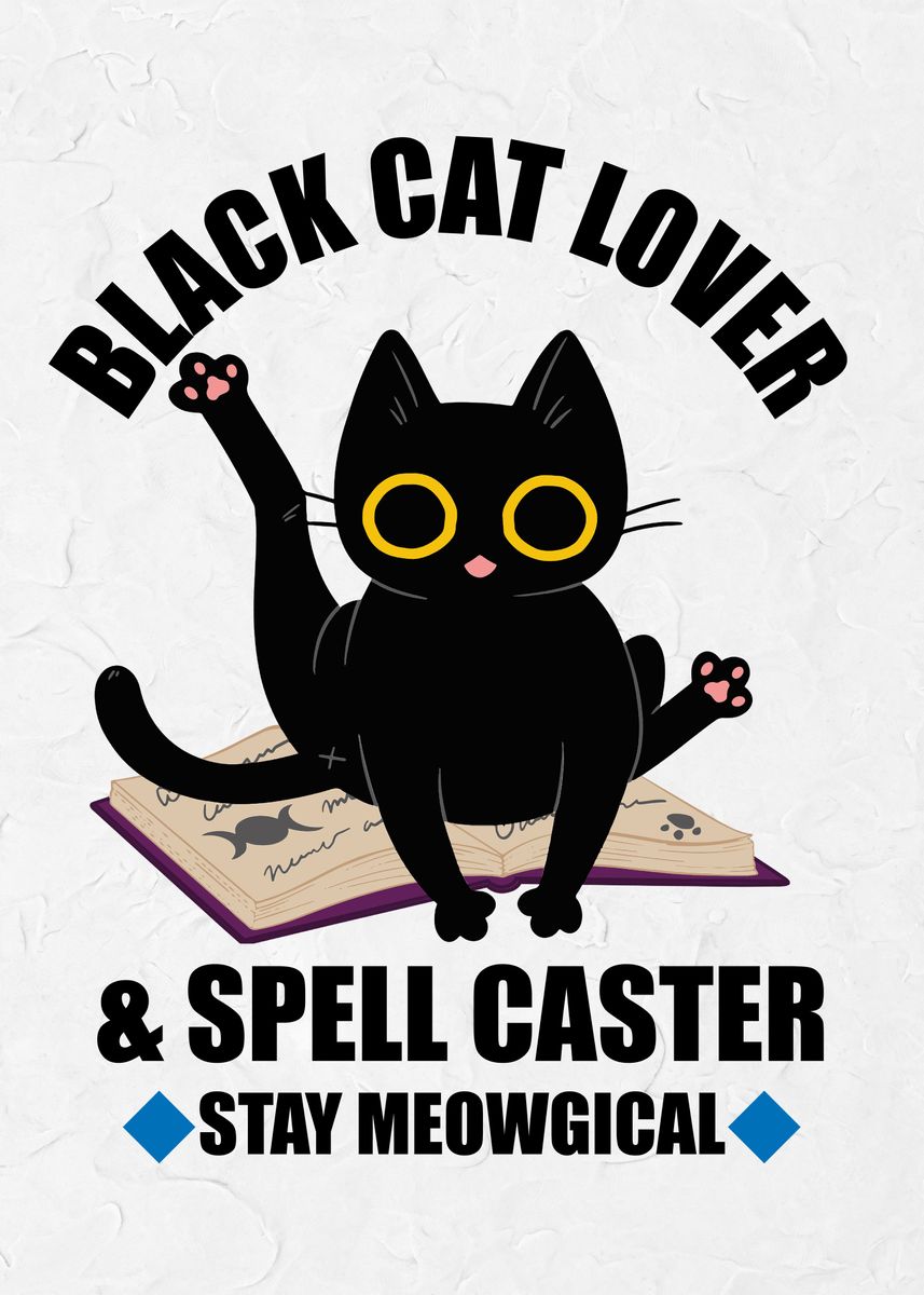 'Black Cat Spell Caster' Poster, picture, metal print, paint by NIZAM ...