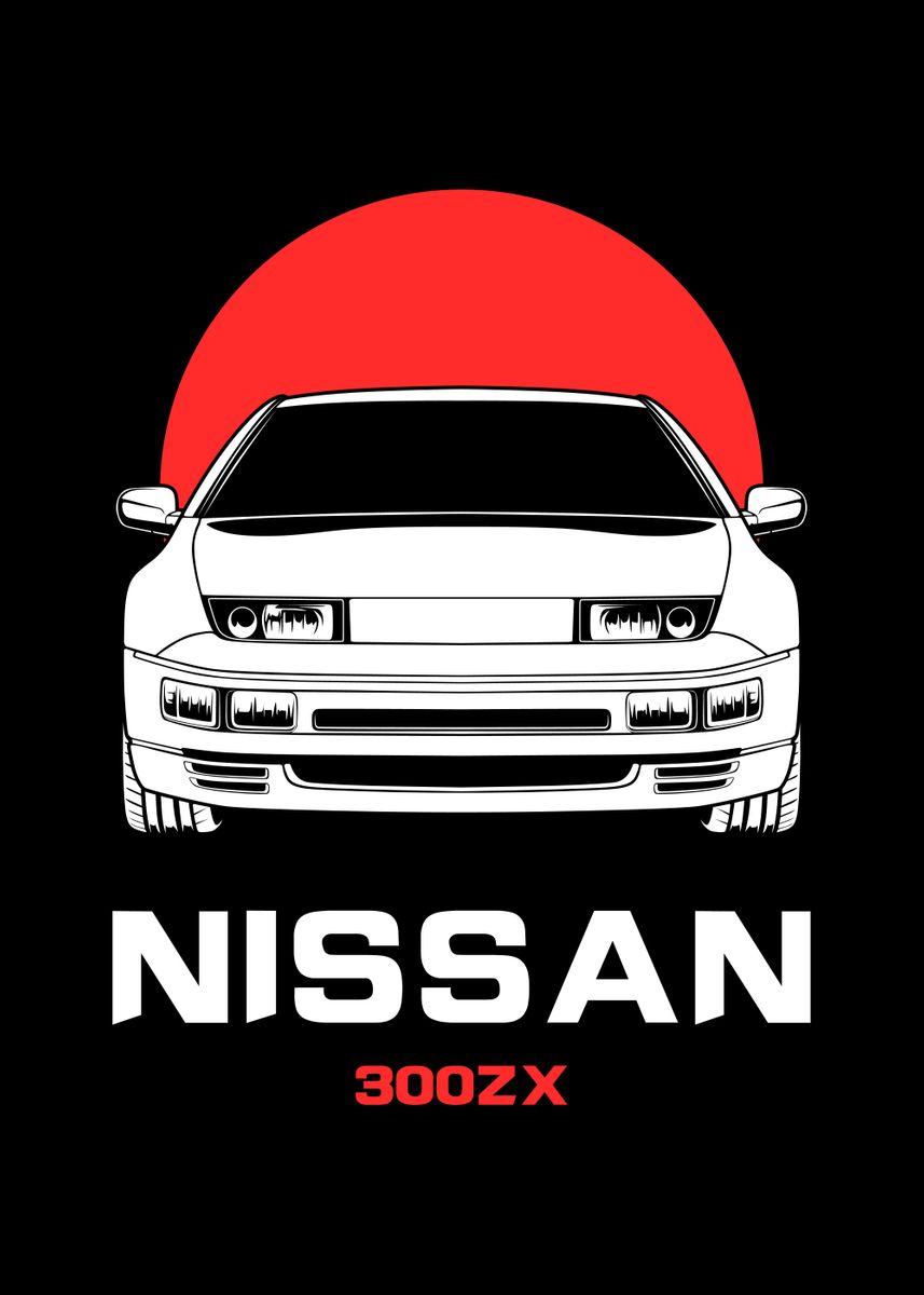 'Nissan 300ZX' Poster, picture, metal print, paint by Faissal Thomas ...