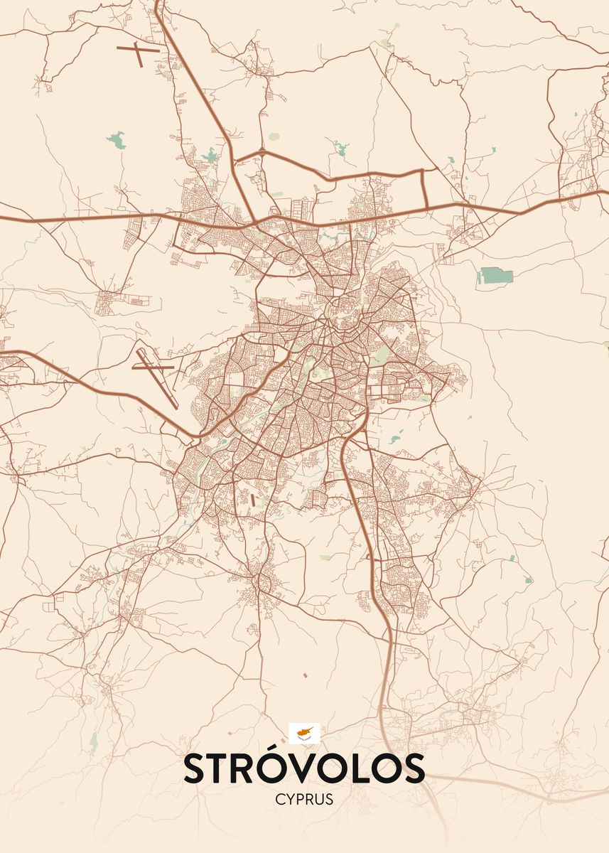 'Strovolos CY' Poster, picture, metal print, paint by IMR Designs ...