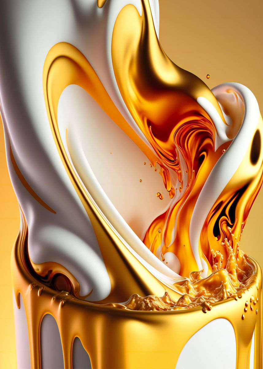 'Golden Mirage' Poster, picture, metal print, paint by Sparkls | Displate