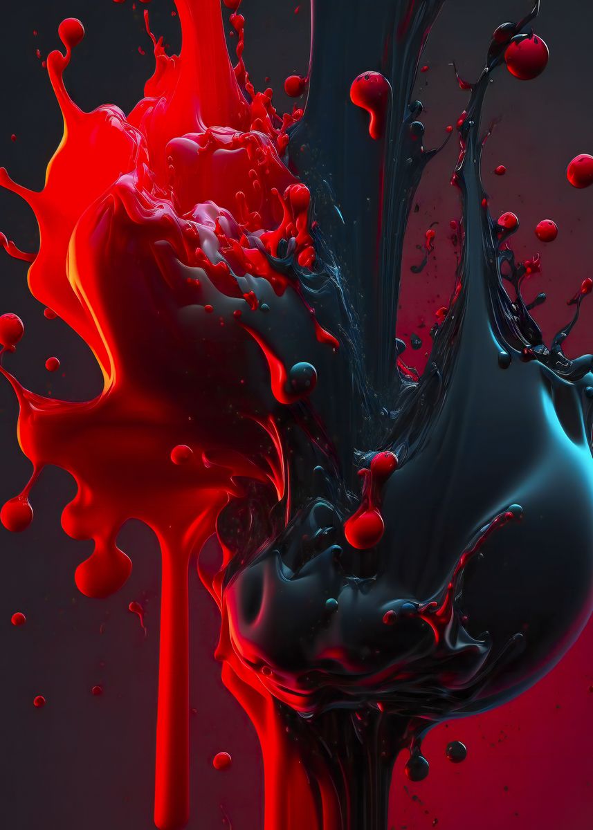 'Dark Opulence' Poster, picture, metal print, paint by Sparkls | Displate