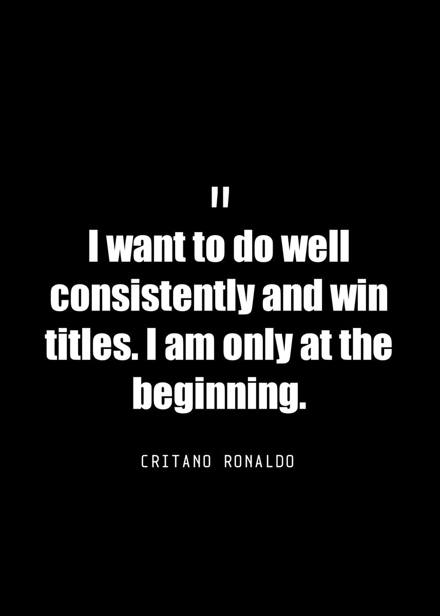 'Text Art CR7' Poster, picture, metal print, paint by MANNN MANNN ...