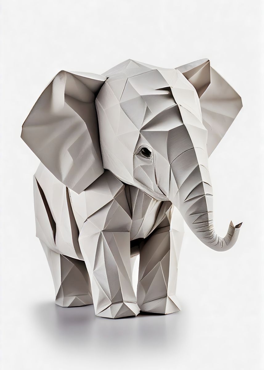 'Baby Elephant' Poster, picture, metal print, paint by ...