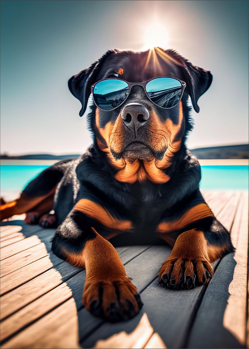 'Rottweiler' Poster, picture, metal print, paint by Media Editing ...