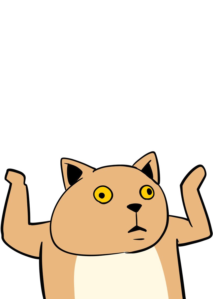 'meme cat' Poster, picture, metal print, paint by hafis ardiansyah ...