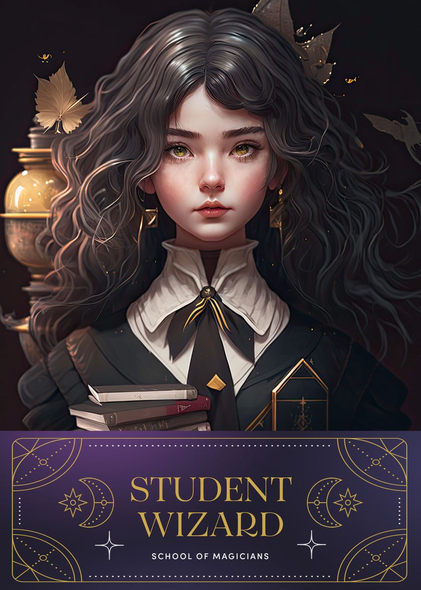 'Young student of magic' Poster, picture, metal print, paint by Stefan ...