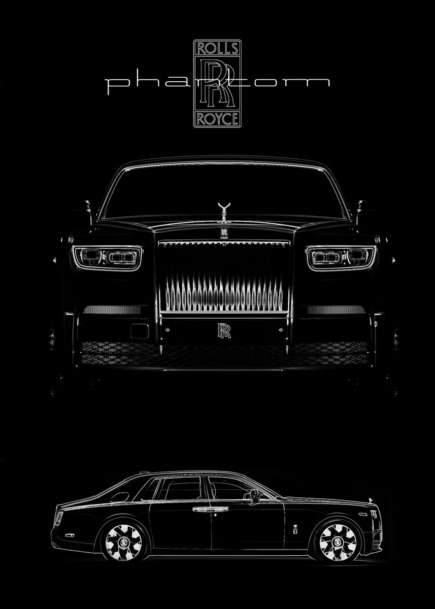 'Phantom car sketch' Poster, picture, metal print, paint by Meta David ...