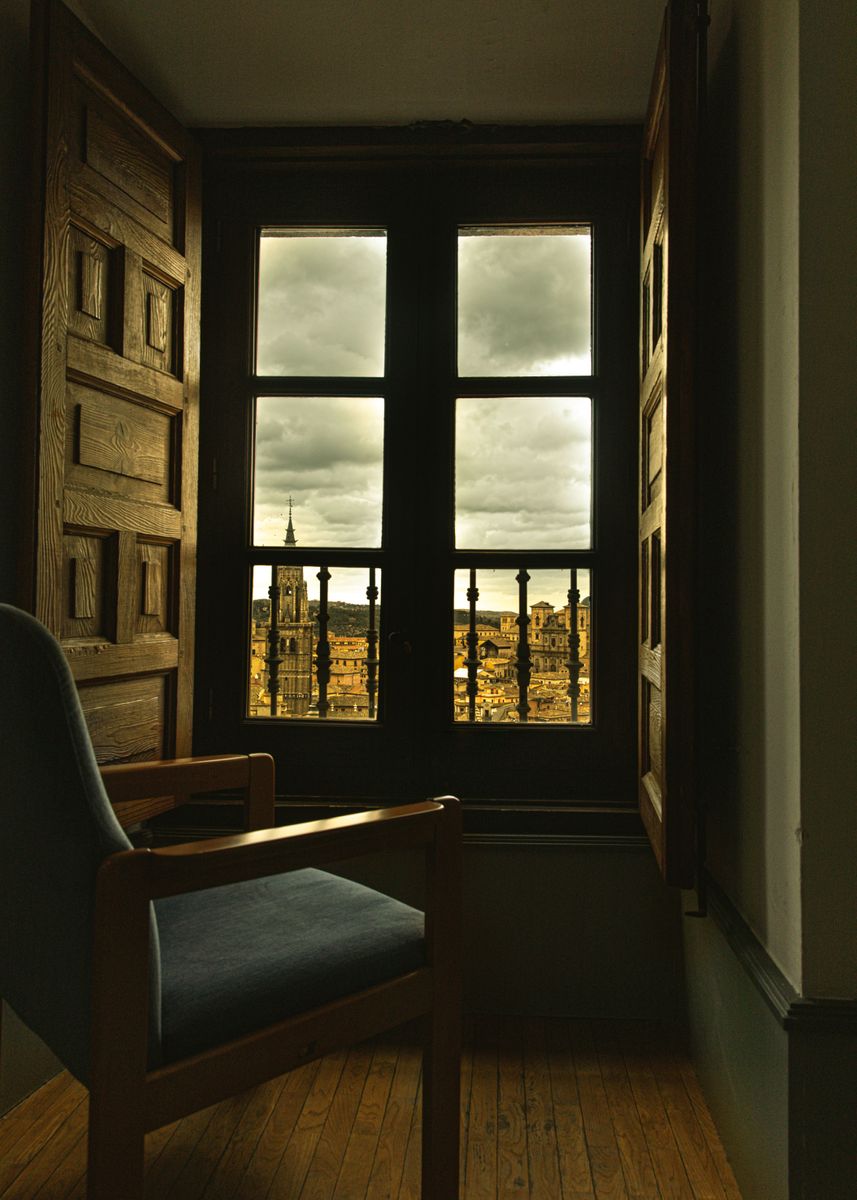 'Library with a View' Poster, picture, metal print, paint by Catalin ...