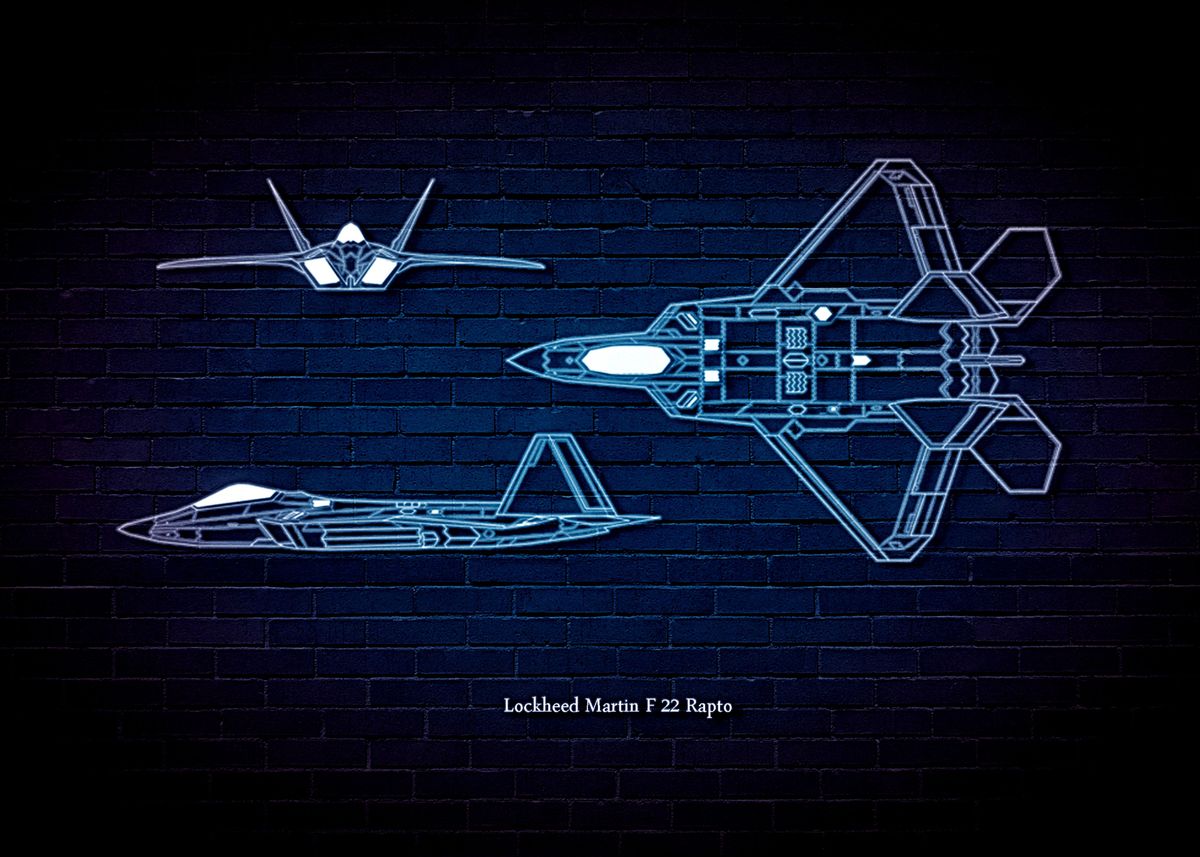 'Lockheed Martin F 22 Rapto' Poster by Retal | Displate