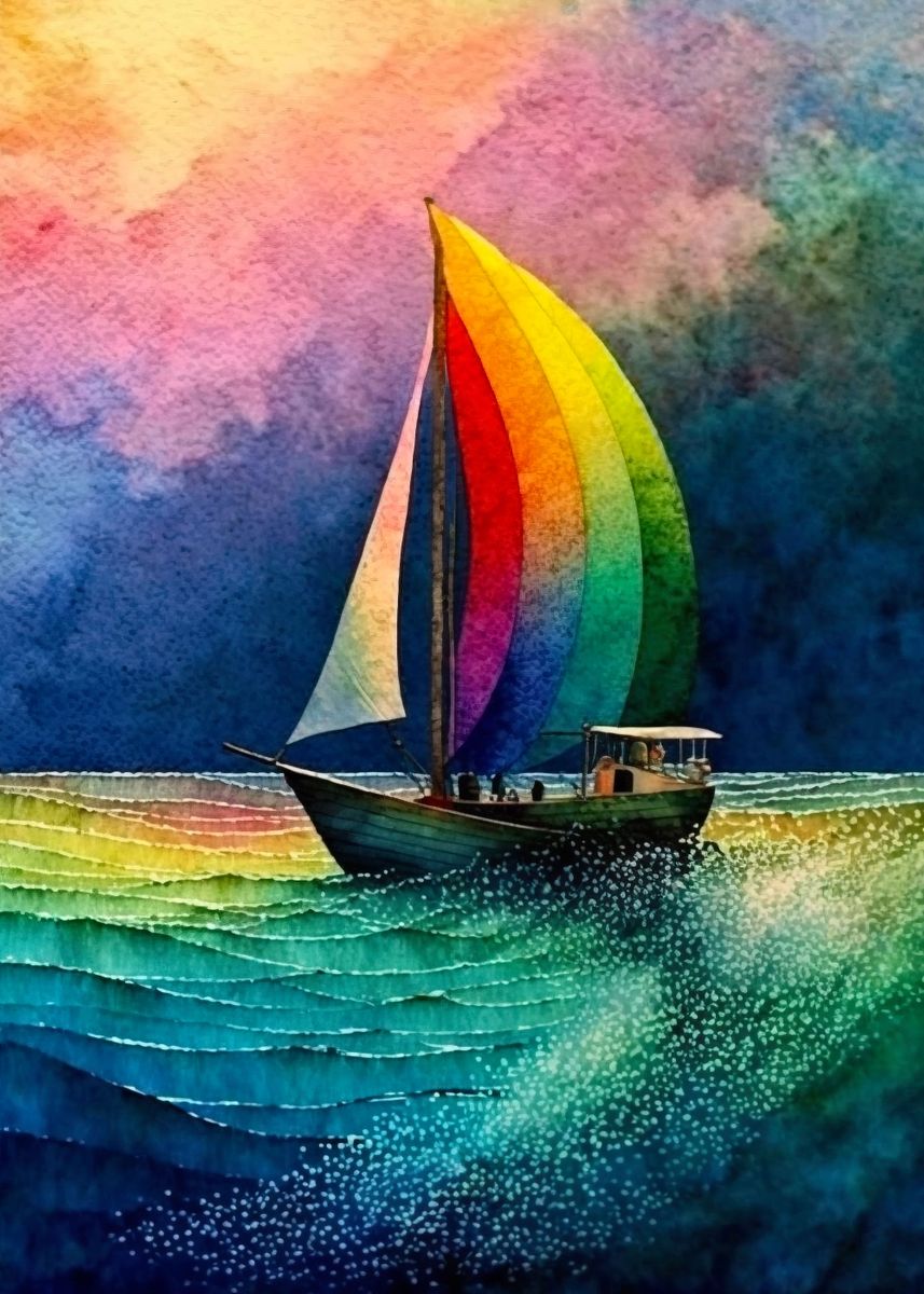 'Ocean Journey' Poster, picture, metal print, paint by Steel Canvas ...