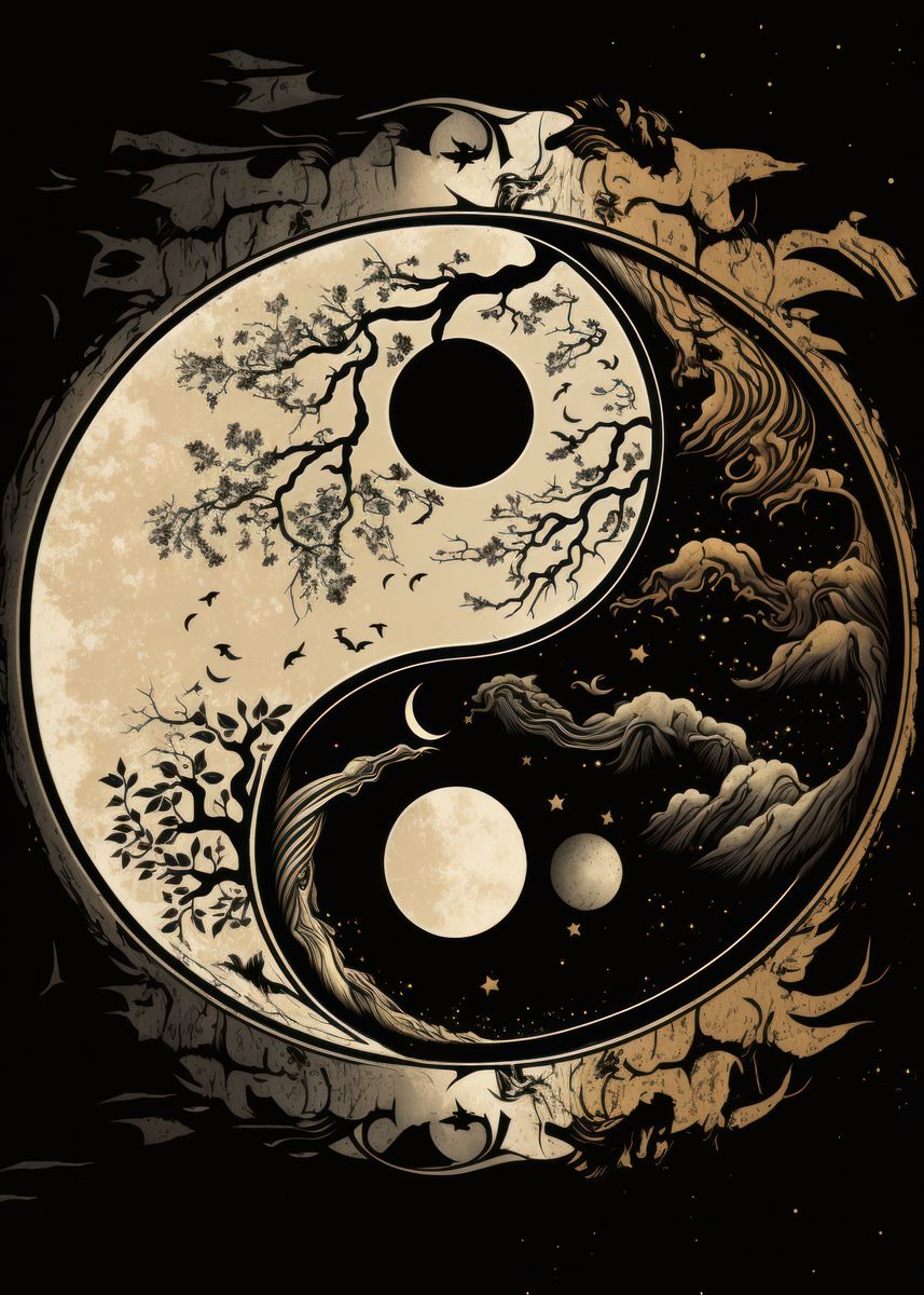 'Cosmic harmony ' Poster, picture, metal print, paint by FL ART | Displate