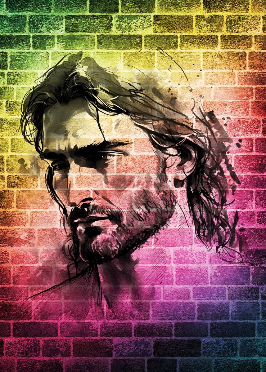 'Jesus Christ Sketch Art 02' Poster, picture, metal print, paint by ...