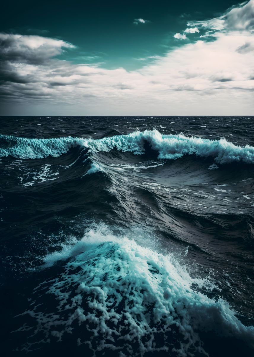 'Wavey' Poster, picture, metal print, paint by Hatless Luffy | Displate