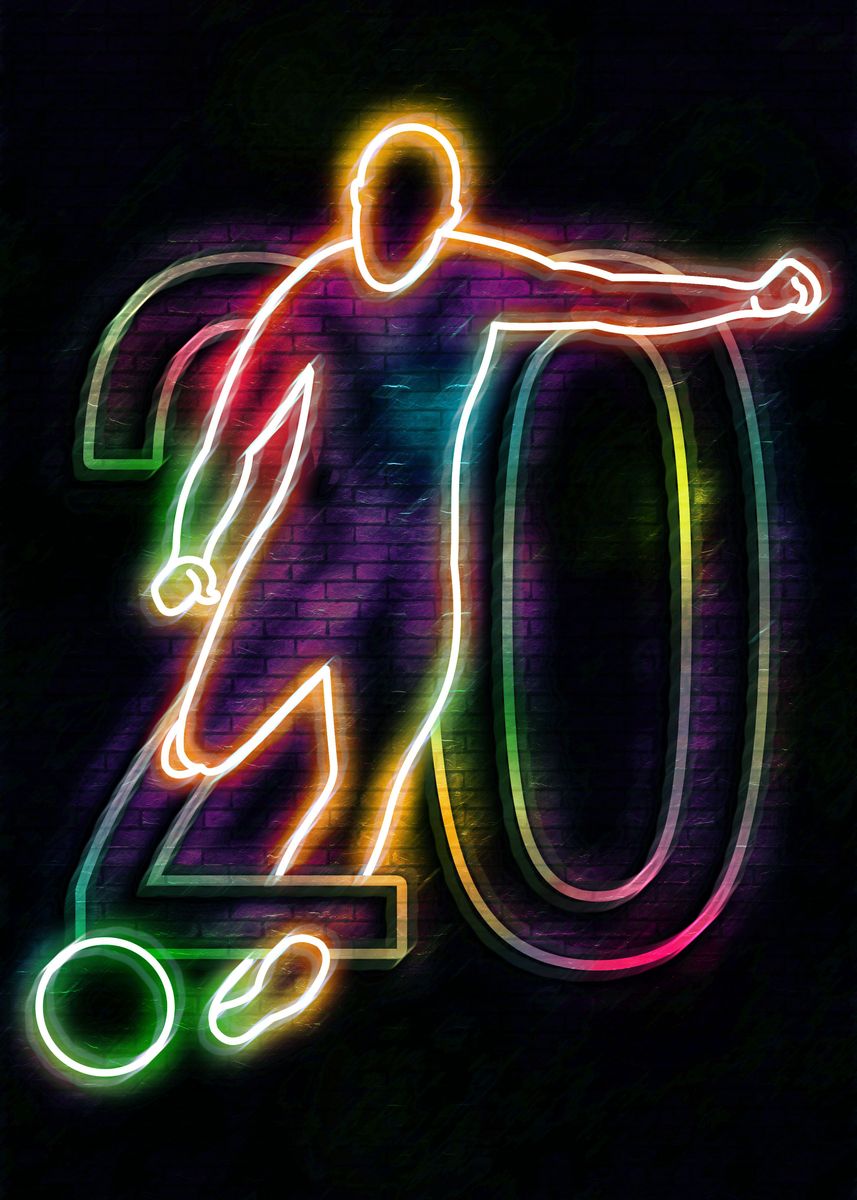 '20 football art' Poster, picture, metal print, paint by Izmo Scribbles ...