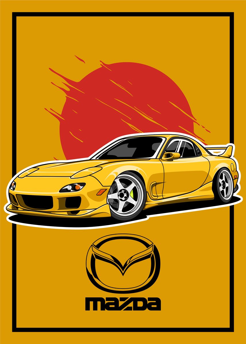 'Mazda RX7 FD3S ' Poster by Heru Kurniawan | Displate