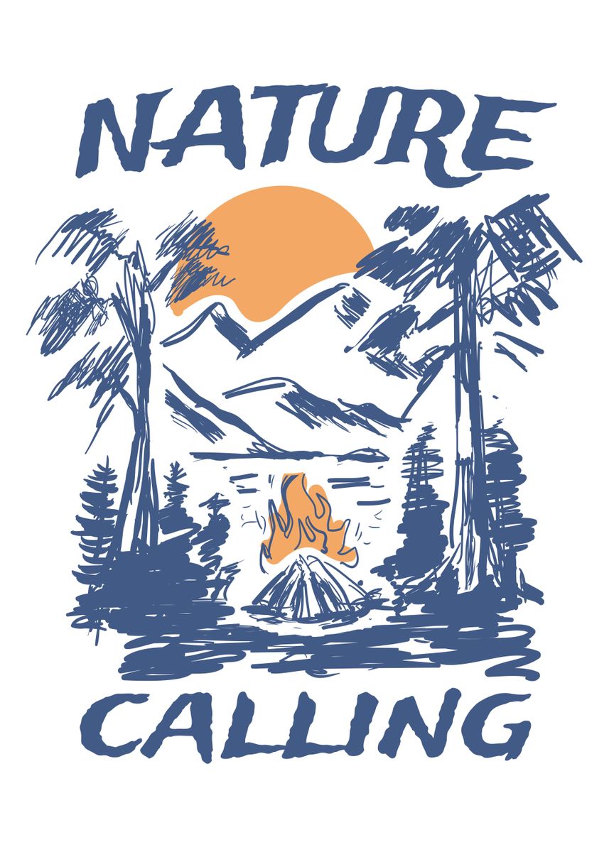 'Nature Calling' Poster, picture, metal print, paint by Babazuka zuka ...