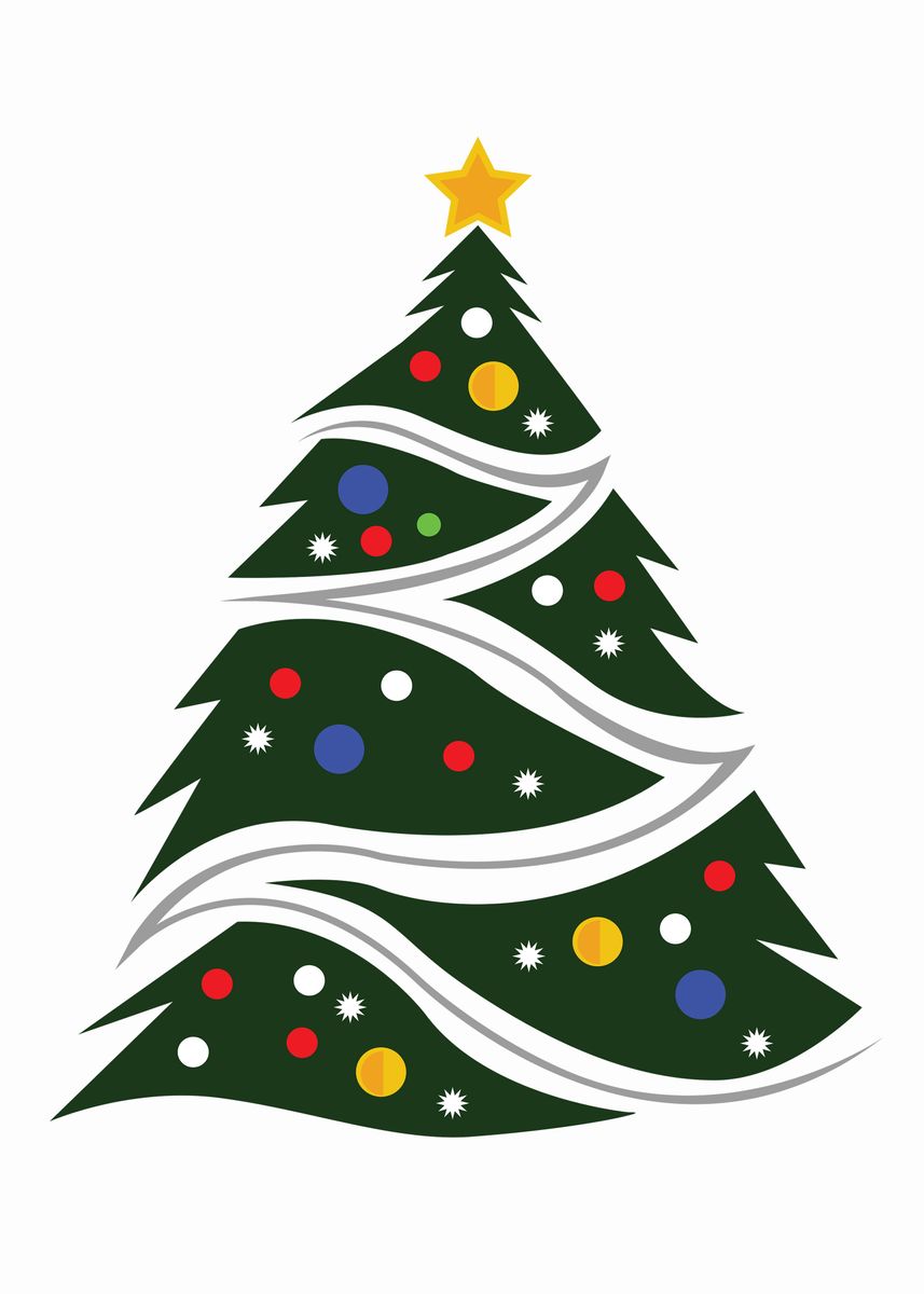 'Christmas Tree' Poster, picture, metal print, paint by Adamzworld ...