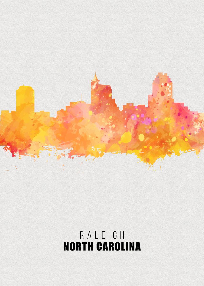 'Raleigh North Carolina' Poster by Tracy Houston | Displate