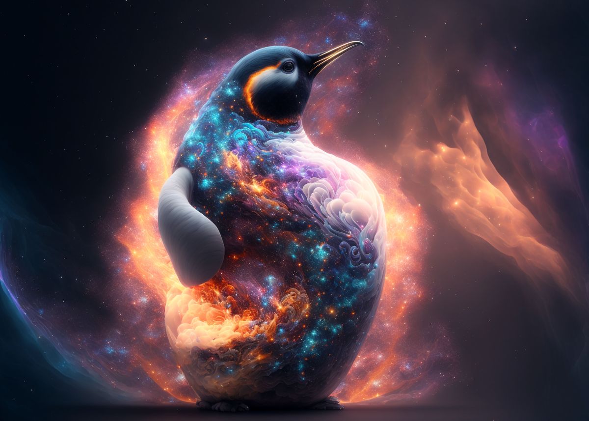 'Spirit Animal Penguin' Poster by Jiri Hodecek | Displate