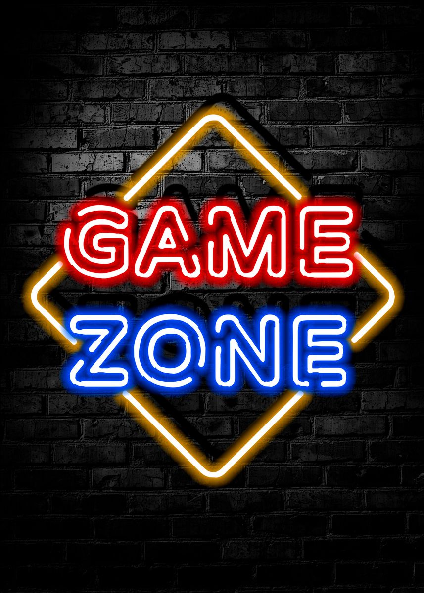 'Gaming Zone' Poster, picture, metal print, paint by Metal Posters | Displate