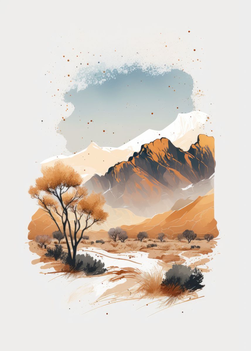 'Watercolor Naturescape ' Poster by BnWDesigner | Displate
